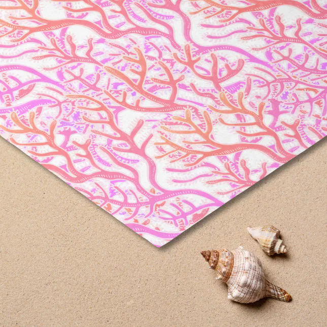 Vibrant Pink Coral Reef Tissue Paper | Zazzle