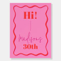 Vibrant Red Pink 30th Birthday Welcome Sign | Zazzle