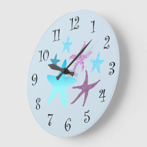 Vibrant Starfish Clock | Zazzle