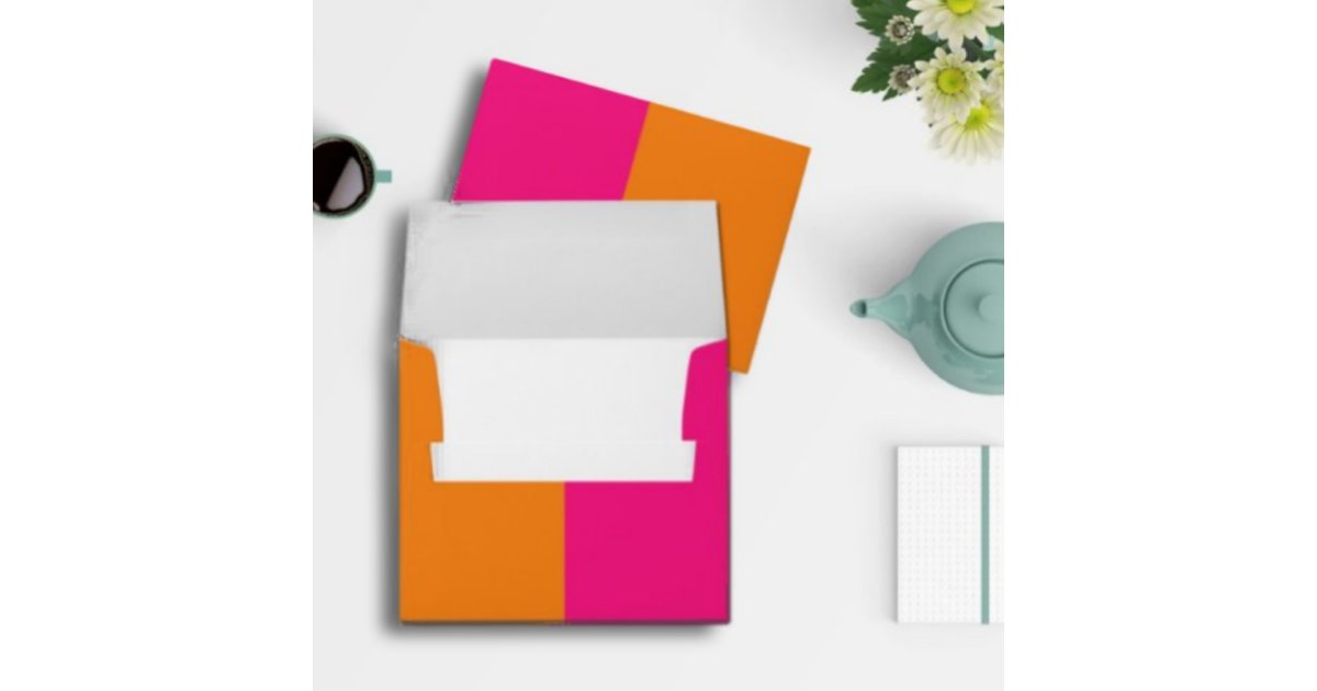 Vibrant Sunrise Minimalist Mix & Match Wedding Envelope | Zazzle