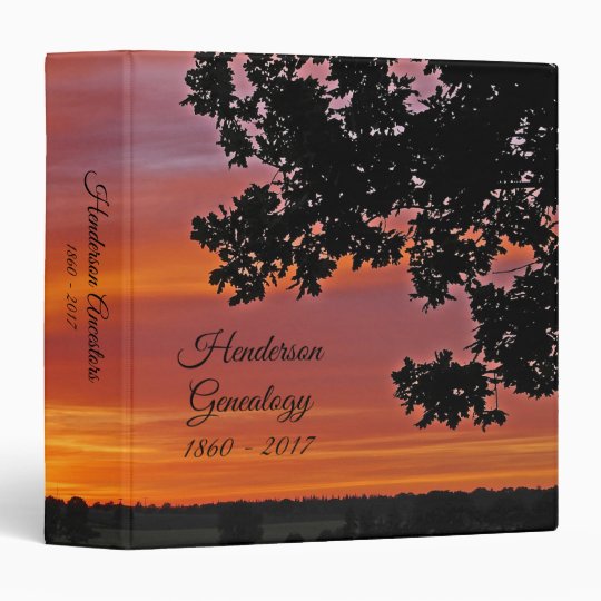 Vibrant Sunset Genealogy 3 Ring Binder | Zazzle.com
