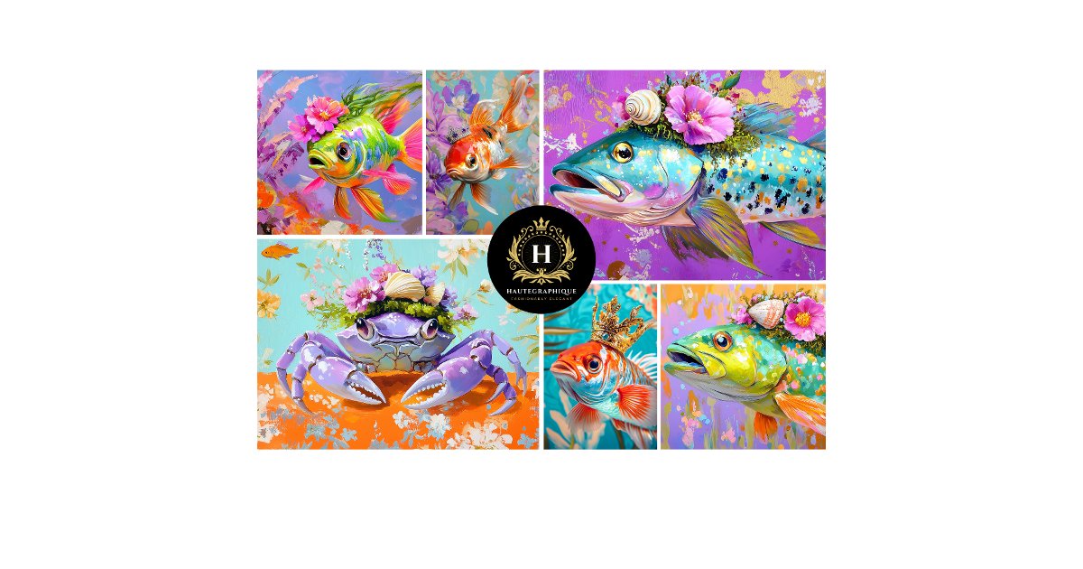 Vibrant Vintage Floral Crab Decoupage Tissue Paper | Zazzle