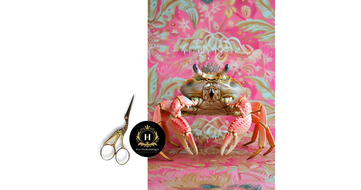 Vibrant Vintage Floral King Crab Decoupage Tissue Paper | Zazzle