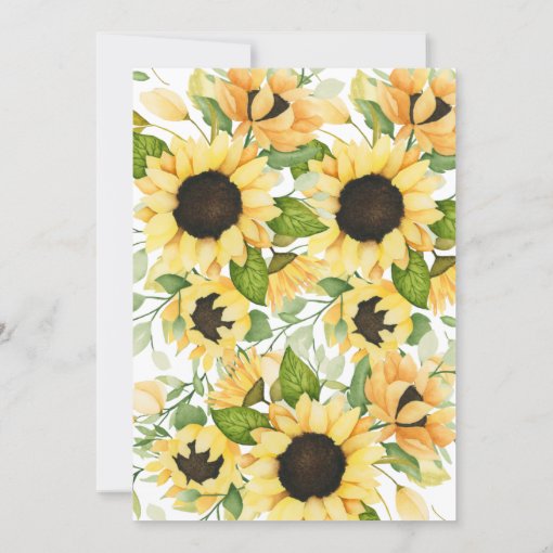 Vibrant Watercolor Sunflower Birthday Party Invitation | Zazzle
