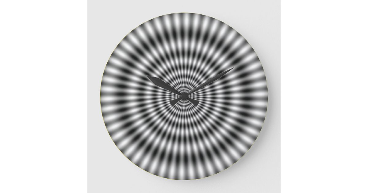 Vibrating Circle - Optical Illusion Large Clock | Zazzle