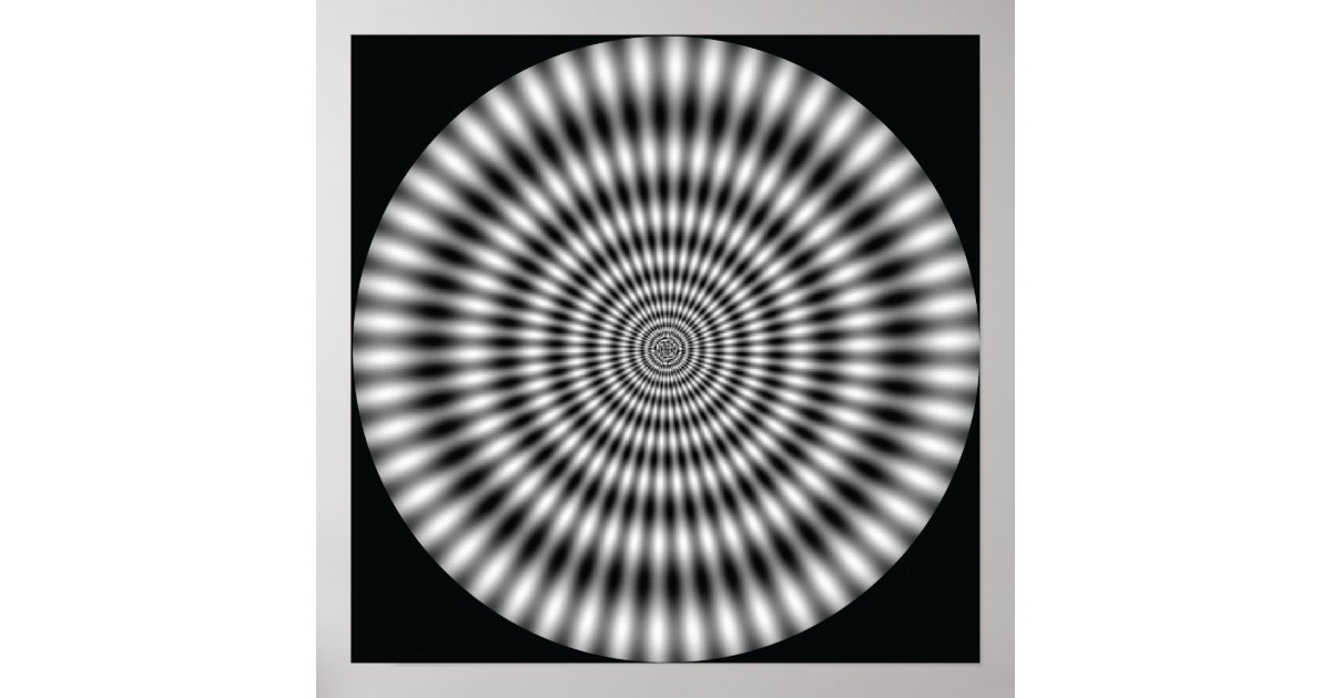 Vibrating Circle - Optical Illusion Poster | Zazzle