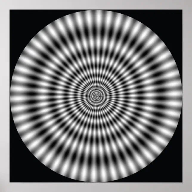 Vibrating Circle - Optical Illusion Poster | Zazzle