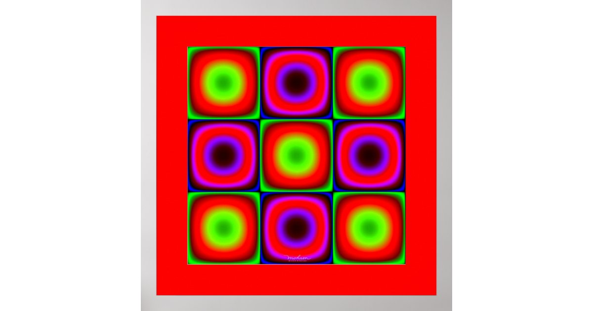 Vibrating Color Combinations Poster | Zazzle