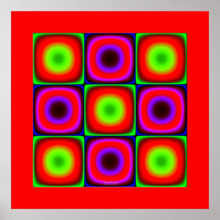 Vibrating Color Combinations Poster | Zazzle