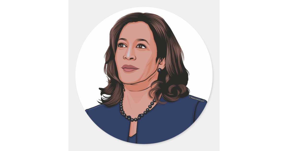 Vice President Kamala Harris Classic Round Sticker | Zazzle