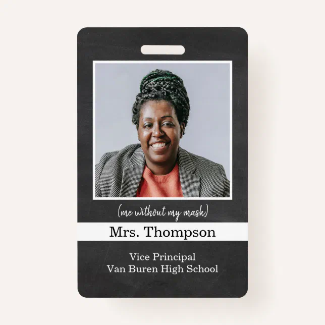 Vice Principal Photo ID Badge for back to school | Zazzle