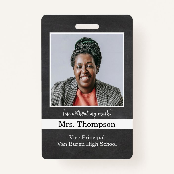 Vice Principal Photo ID Badge for back to school | Zazzle.com
