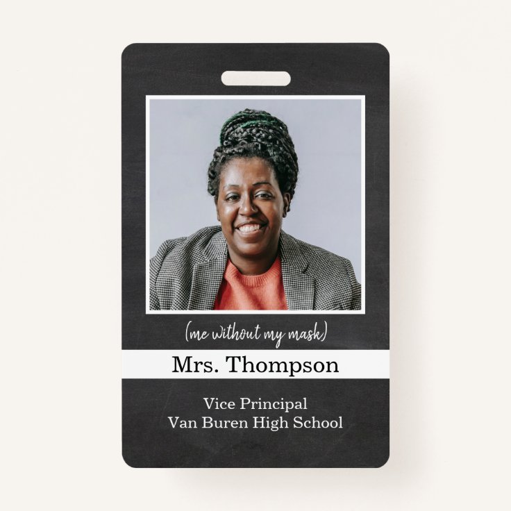 Vice Principal Photo ID Badge for back to school | Zazzle
