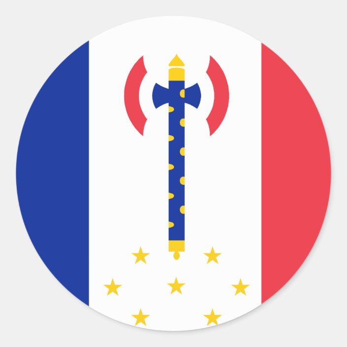 Vichy, France flag Classic Round Sticker | Zazzle.com