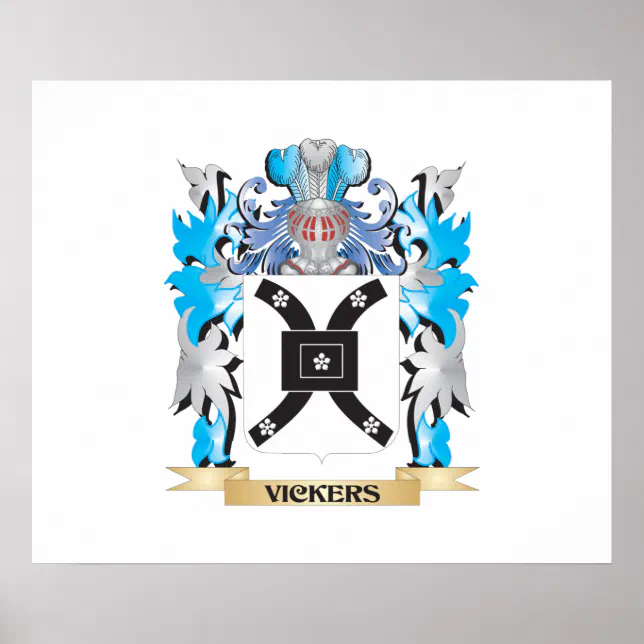 Vickers Coat of Arms - Family Crest Poster | Zazzle