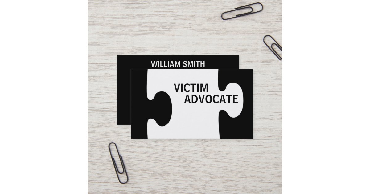 Victim Advocate Puzzle Piece Business Card | Zazzle