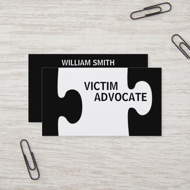 Victim Advocate Puzzle Piece Business Card | Zazzle