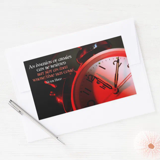 Victor Hugo Inspirational Quote "Ideas" Rectangular Sticker | Zazzle