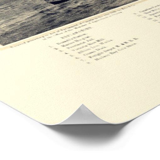 Victoria, BC, Canada Panoramic Map - 1889 Poster | Zazzle