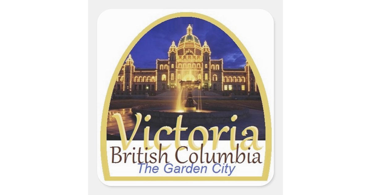 VICTORIA Canada Square Sticker | Zazzle