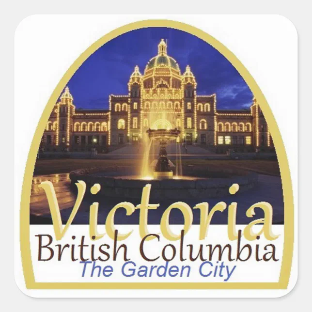 VICTORIA Canada Square Sticker | Zazzle