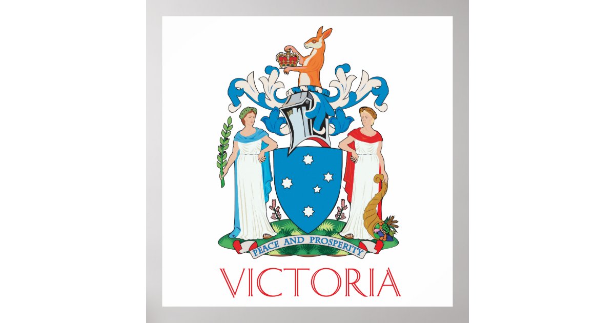 Victoria coat of arms poster | Zazzle