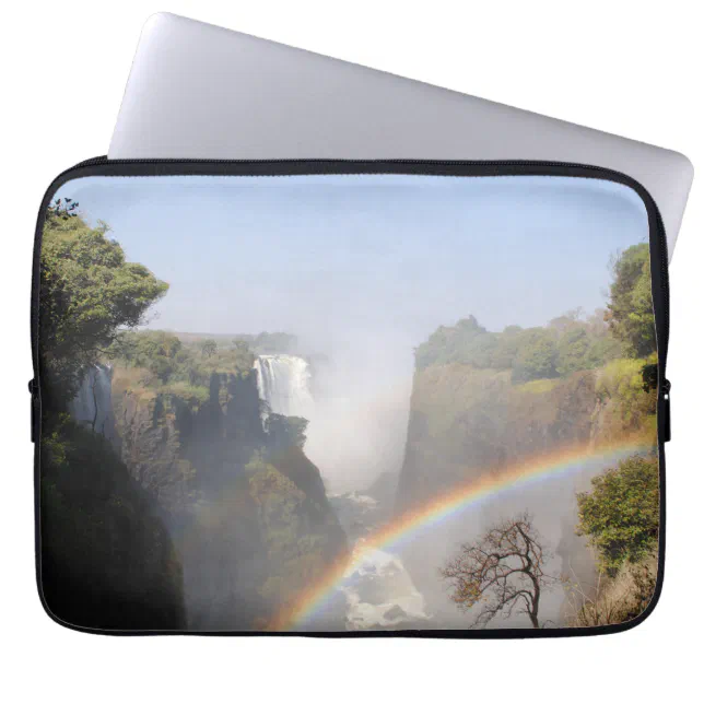 Victoria Falls Rainbow Waterfall Photo Laptop Sleeve | Zazzle