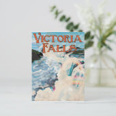 Victoria Falls Vintage travel poster Postcard | Zazzle
