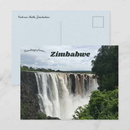 Victoria Falls Zimbabwe Postcard | Zazzle