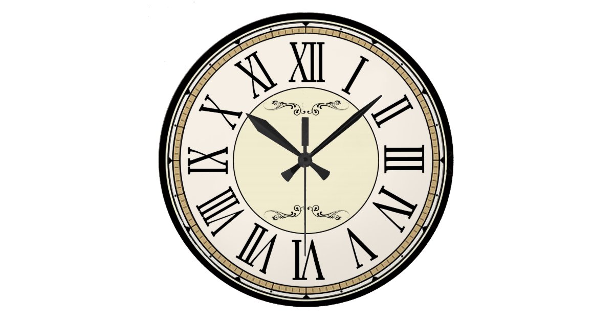 Victorian Antique Roman Numbers Clock | Zazzle