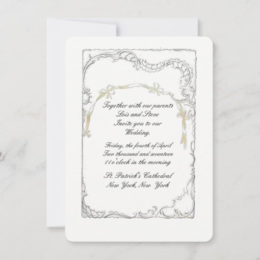 Victorian Antique Wedding Invitation | Zazzle