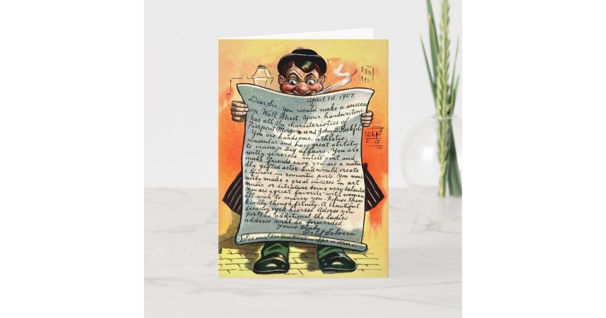 Victorian April Fools Day Card | Zazzle