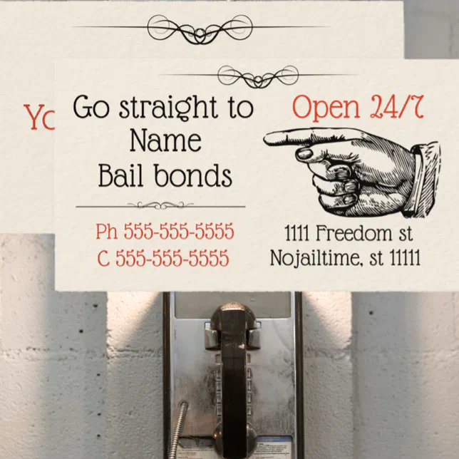 Victorian Bail bonds business card | Zazzle