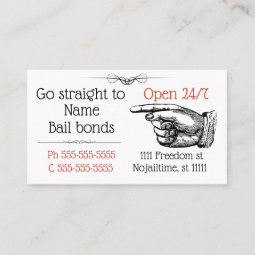 Victorian Bail bonds business card | Zazzle