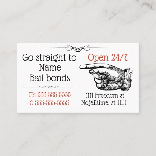 Victorian Bail bonds business card | Zazzle