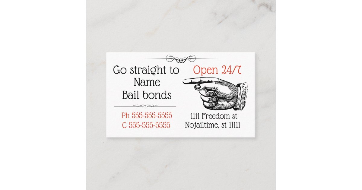 Victorian Bail bonds business card | Zazzle