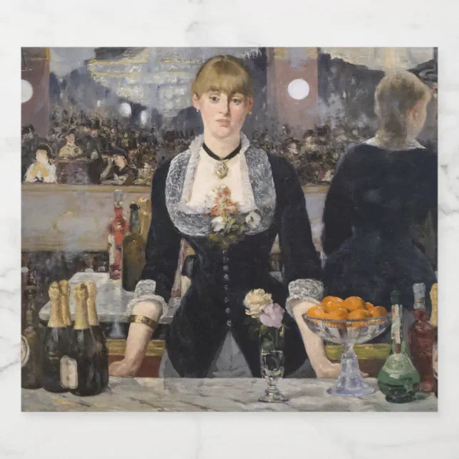 Victorian Barmaid Girl at Folies Bergere, France Beer Bottle Label | Zazzle