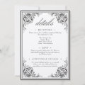 Victorian Bat Until Death Black & Tan Two Sided Invitation | Zazzle