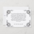 Victorian Bat Until Death Black & Tan Wedding Thank You Card | Zazzle