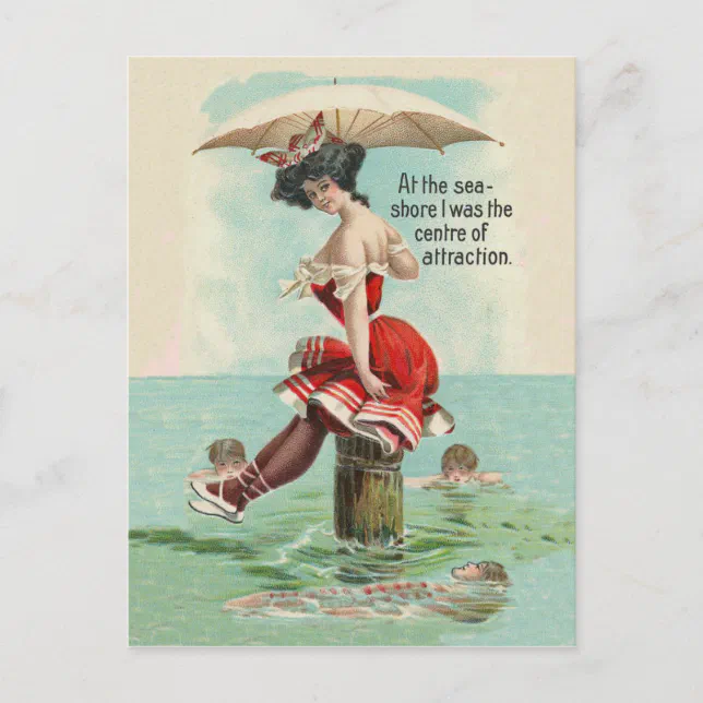 Victorian Bathing Beauty Postcard | Zazzle