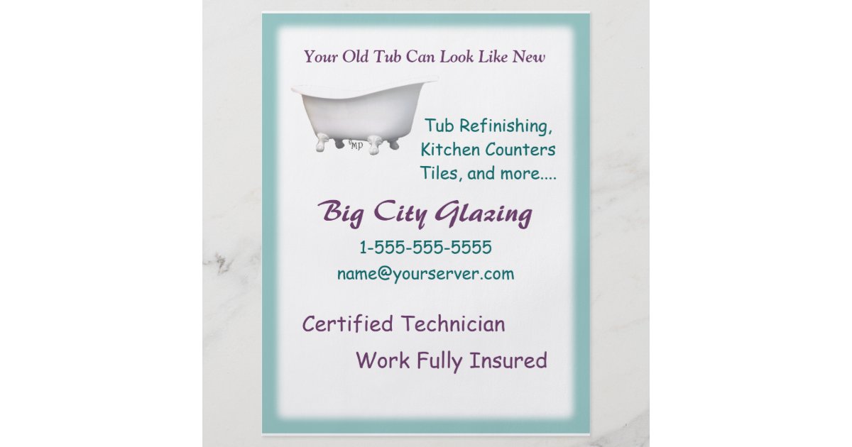 Victorian Bathtub Flyer-to customize Flyer | Zazzle