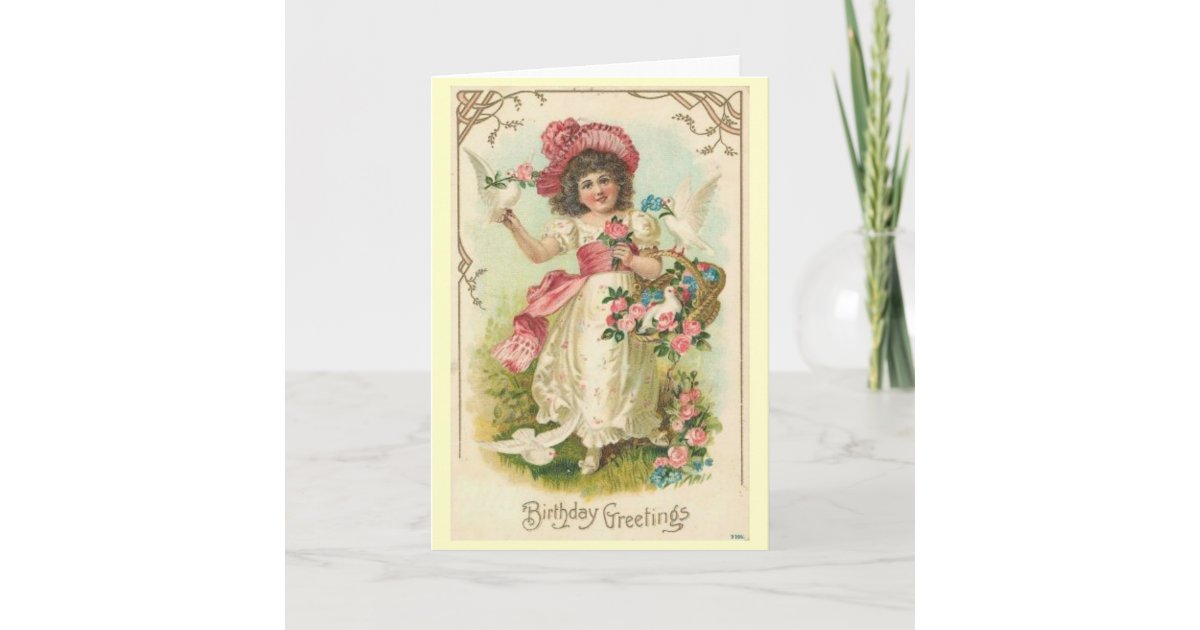 Victorian birthday card | Zazzle.com