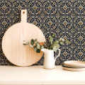 Victorian Blue and Ivory Daisy Pattern Ceramic Tile | Zazzle