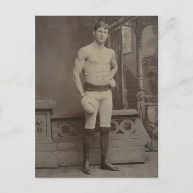 Victorian Boxing Boy Postcard | Zazzle