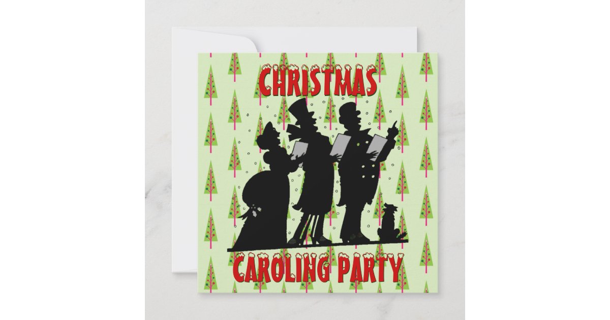 Victorian Christmas Carolers Caroling Party Invitation | Zazzle