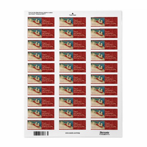 Victorian Christmas Children Return Address Labels | Zazzle