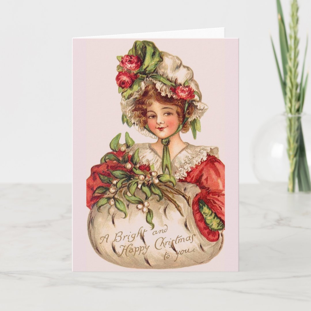 Victorian Christmas Greeting Card | Zazzle