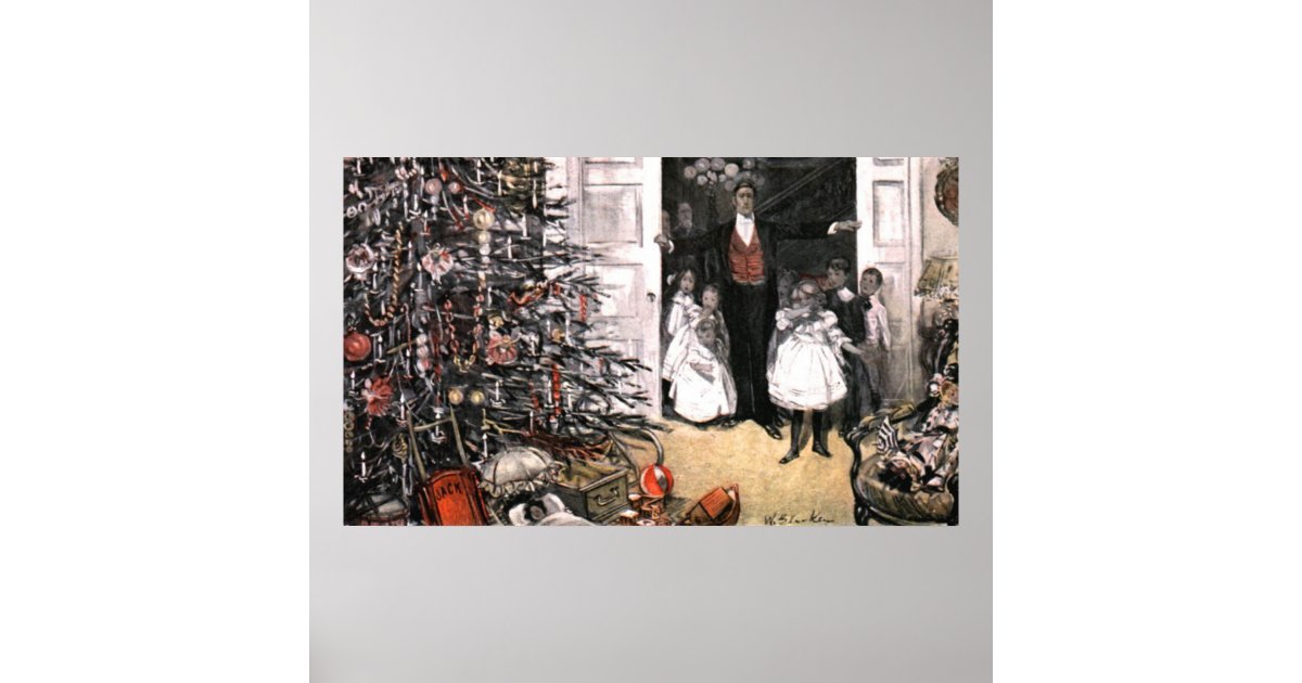 Victorian Christmas Morning Poster | Zazzle