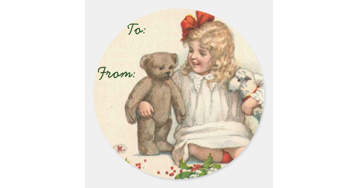 Victorian Christmas Name Tags | Zazzle