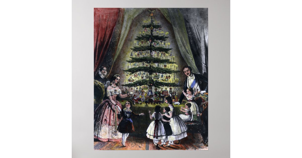 Victorian Christmas Poster | Zazzle